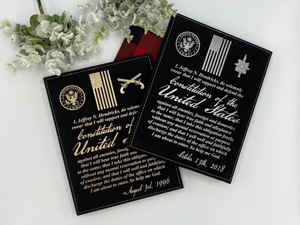 Oath of Commissioned Officers Leatherette or Wood Plaque W/ Branch, Air ...