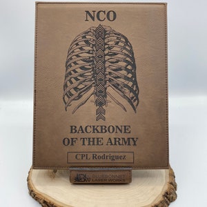 NCO Backbone of the Army Plaque; Induction, Promotion, Soldier, Army ...
