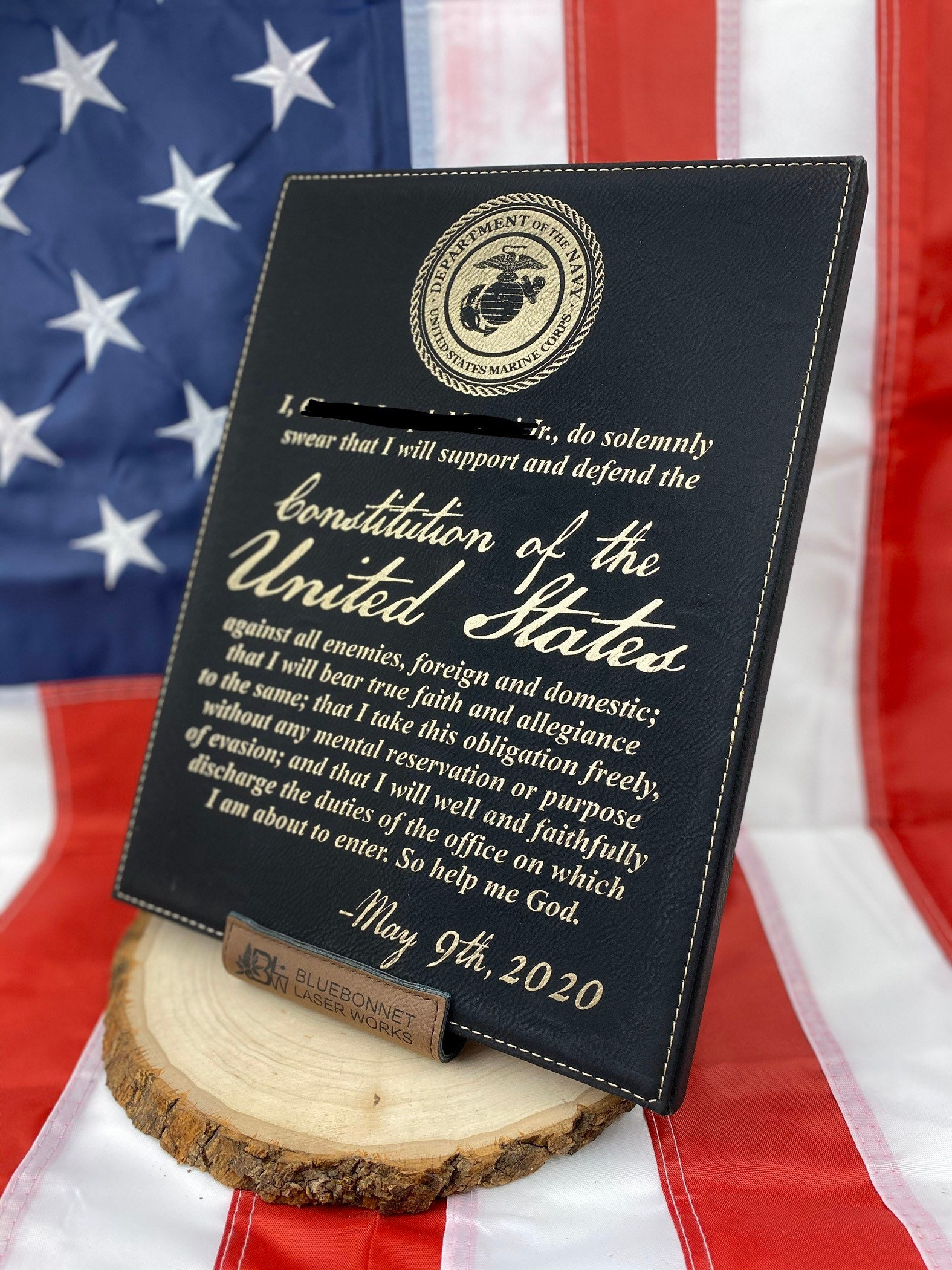 Oath of Commissioned Officers Leatherette or Wood Plaque, Personalized ...