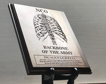 Backbone - Noncommissioned Officer Plaque Backbone of the Army - Etsy