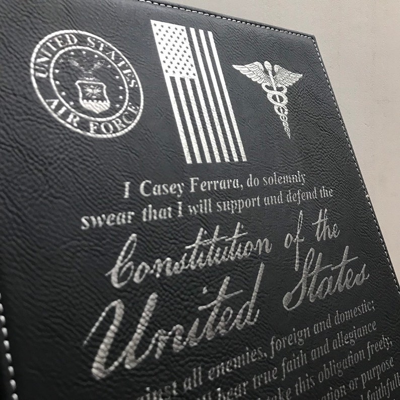 Oath of Commissioned Officers Leatherette or Wood Plaque W/ | Etsy