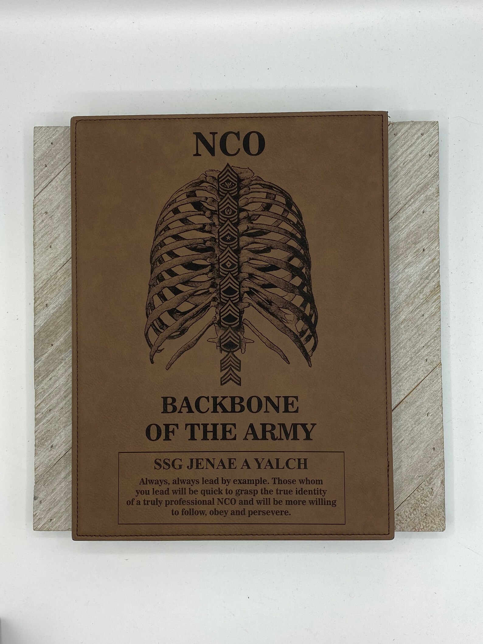 NCO Backbone of the Army Plaque; Induction, Promotion, Soldier, Army ...
