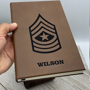 US Army Rank Notebook- Personalized / Engraved, Gift, Unique, Promotion ...