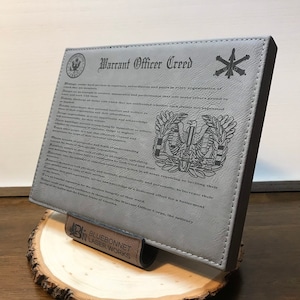 Personalized Army Warrant Officer Creed Plaque, Military Gift - Etsy