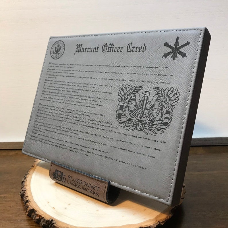 Personalized Army Warrant Officer Creed Plaque, Military Gift - Etsy