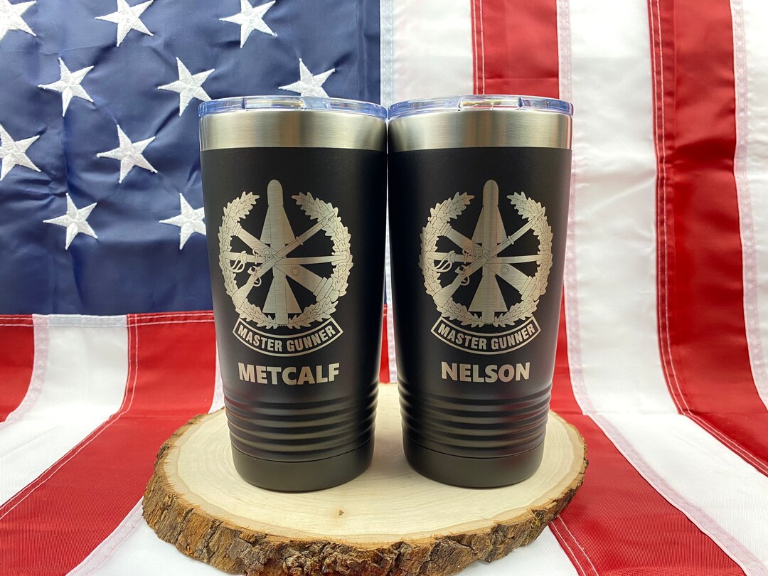 Master Gunner Identification Badge Stainless Steel Tumbler- Vacuum ...