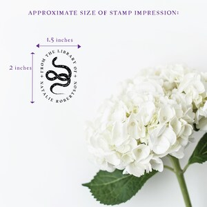 Ex Libris, Snake Book Stamp, Book Custom Library Book Stamp, This Book ...