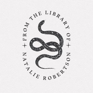 Ex Libris, Snake Book Stamp, Book Custom Library Book Stamp, This Book ...
