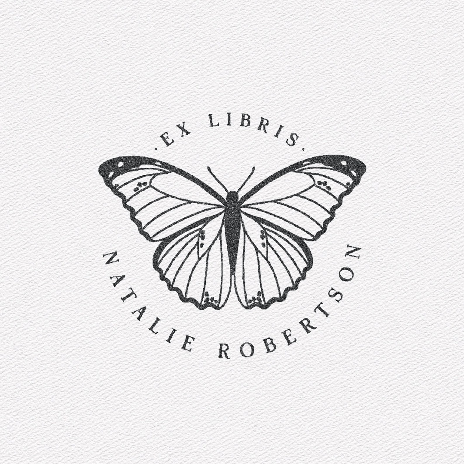 Ex Libris, Butterfly Book Stamp, Custom Library Book Stamp, Book ...