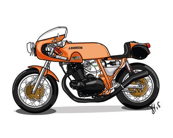 Cafe racer art | Etsy