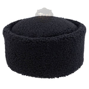 Black Sheepskin Papakha Kalpak – Handmade Caucasus Winter Hat ...