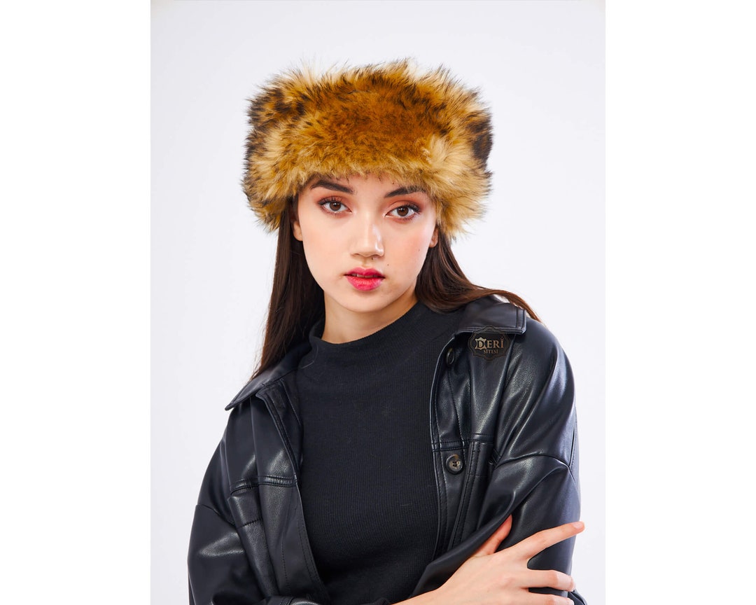 Winter Hat for Women Faux Fur Hats – Leather With Detachable Tail, Wolf ...