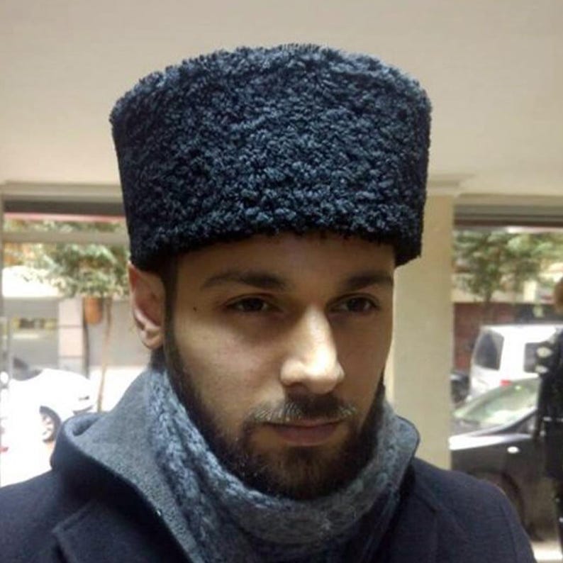 Russian Hat Black Sheepskin Kalpak Hats Handmade Turkish Cossack ...