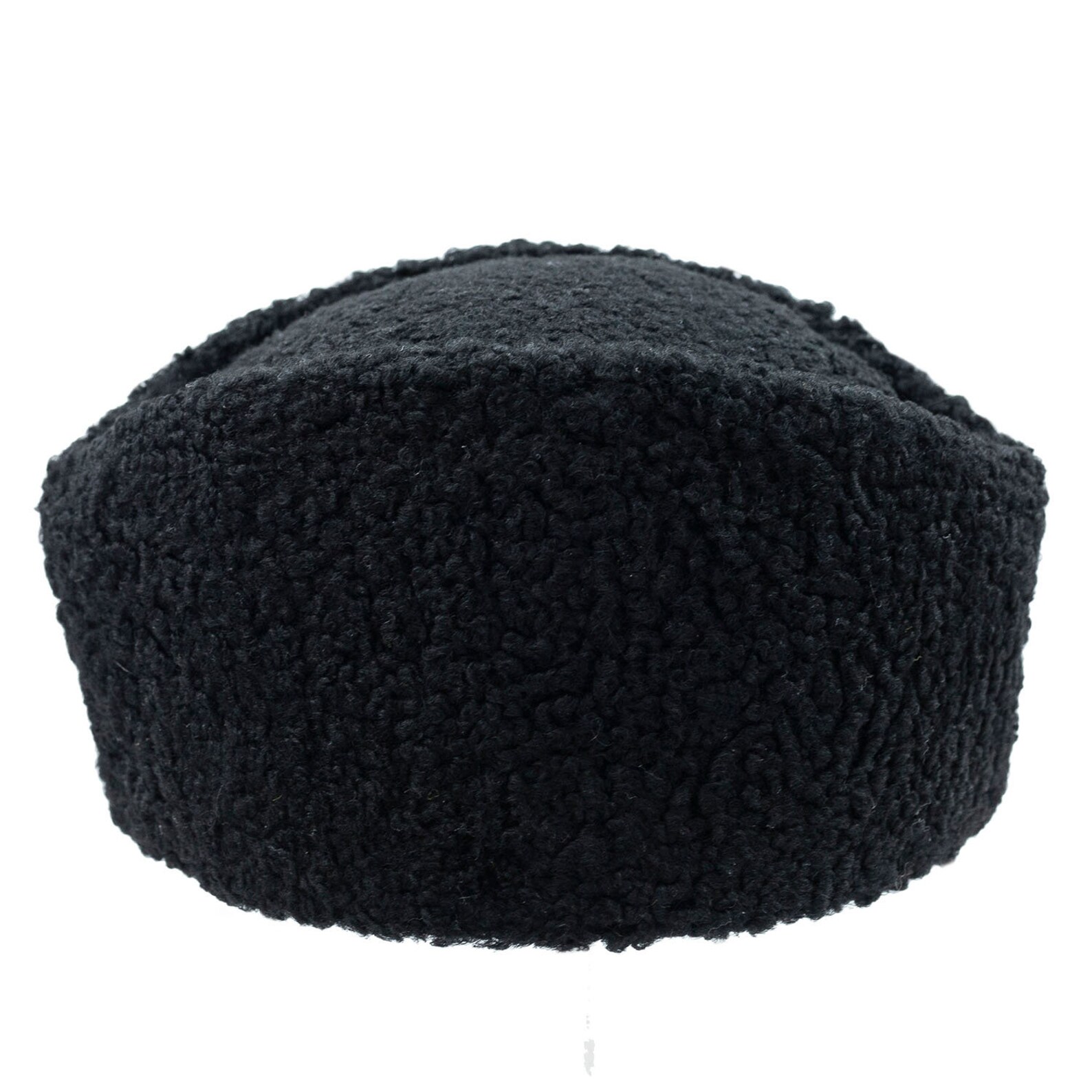 Turkish Medieval Hats, Sheepskin Hat - Russian Papakha Black Leather ...
