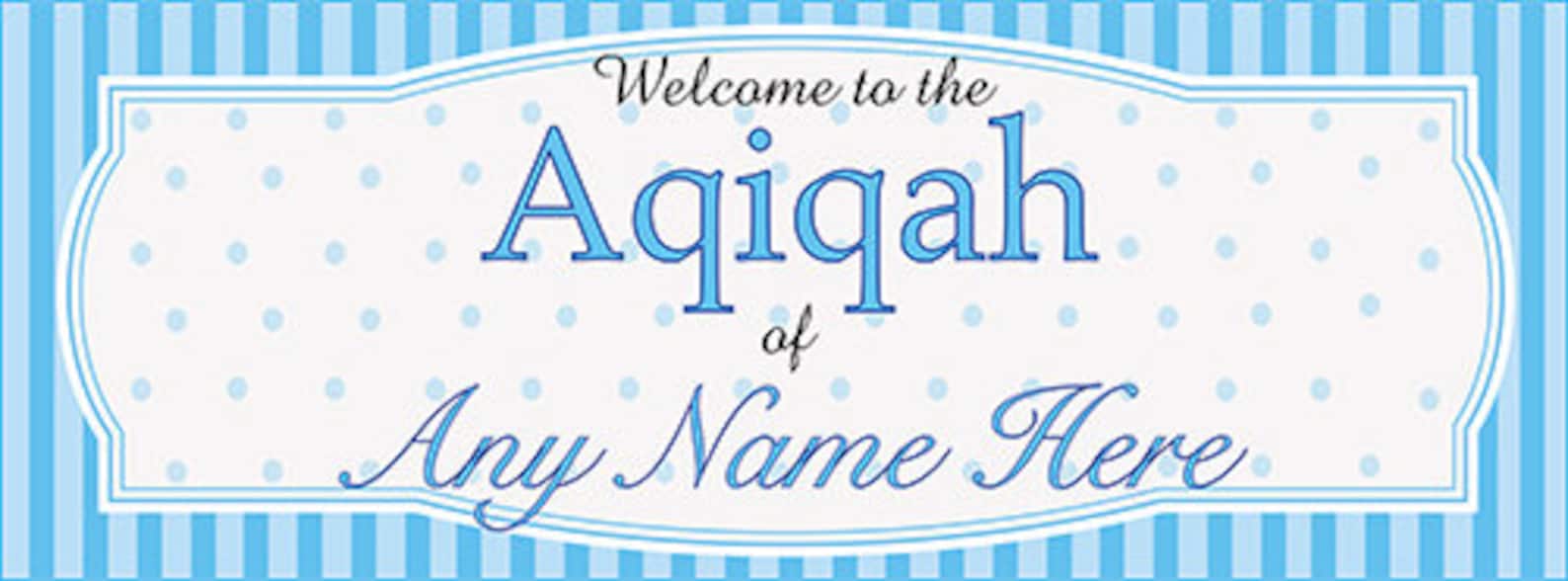 2 Personalised Aqiqah Banners Any Name and Date Available - Etsy