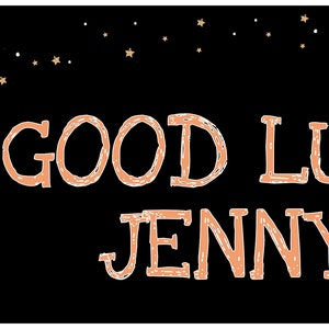 2 Personalised Good Luck! Banners - Available in 6 Colours - Any ...