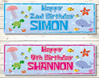 2 Personalised Gatsby Banners Any Name Any Age | Etsy UK