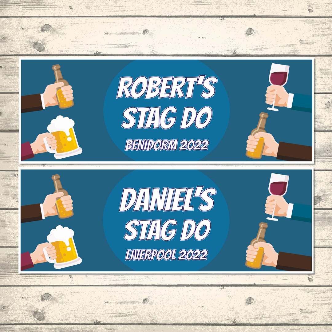 2 Personalised Stag Do Banners - Etsy UK