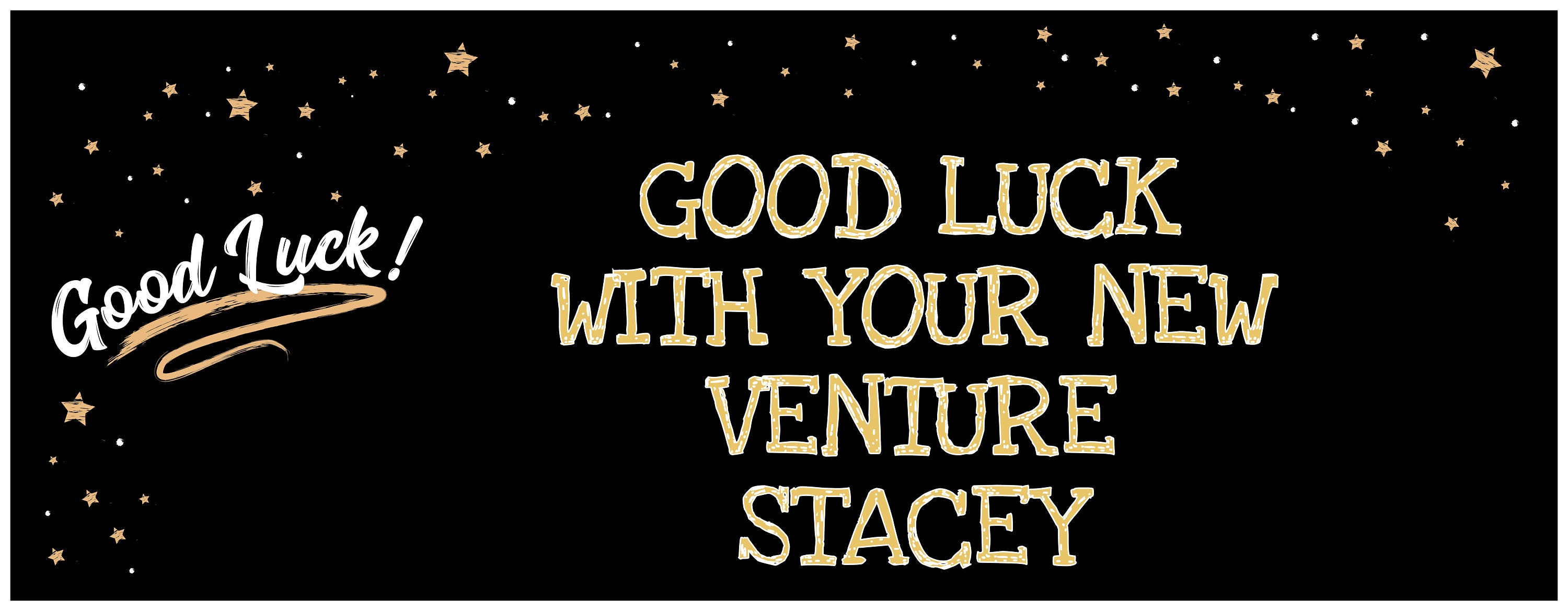 2 Personalised Good Luck! Banners - Available in 6 Colours - Any ...