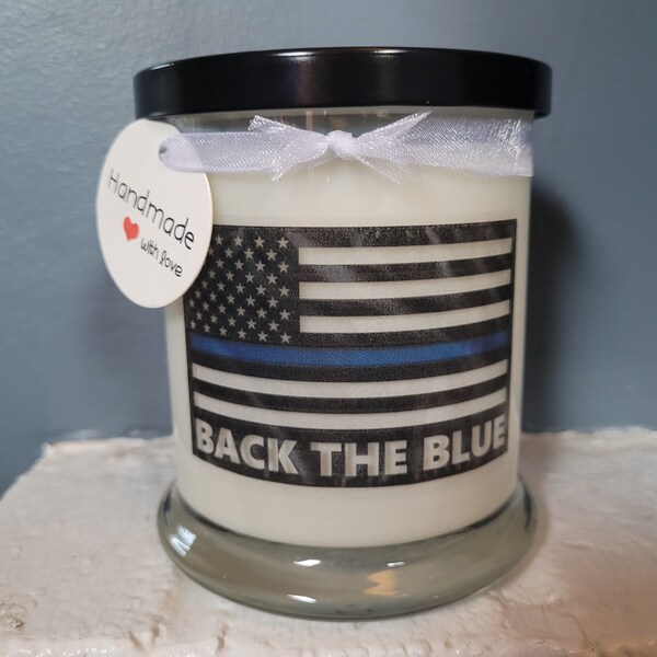 Thin Blue Line Candle - Etsy