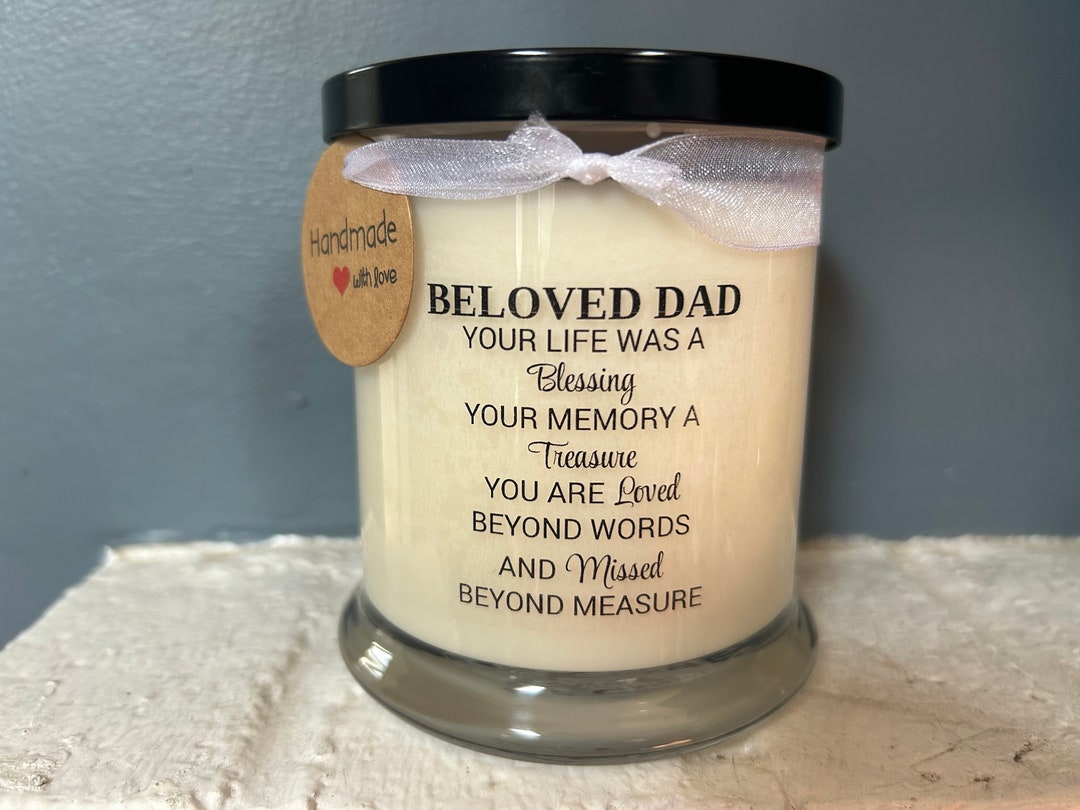 Beloved Dad 12 Oz Soy Remembrance Candle. Dad Remembrance Gift ...