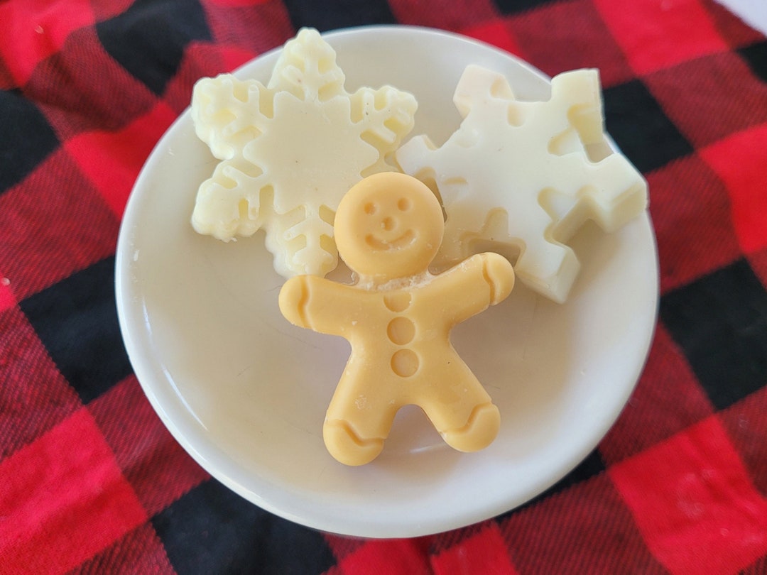 Gingerbread Men and Snowflake Soy Wax Melts.holiday Wax Melts.christmas ...