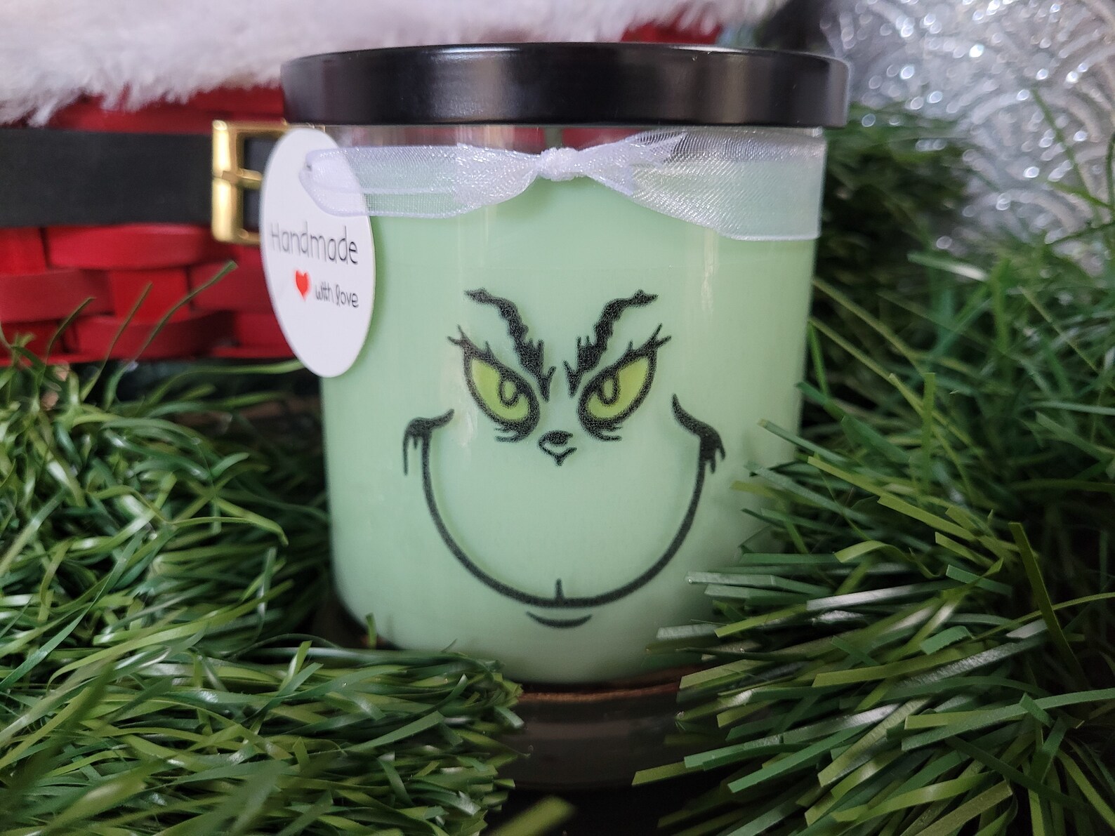 Grinch Soy 12 Oz Candle.grinch Decor.grinch Christmas.grinch Candle ...
