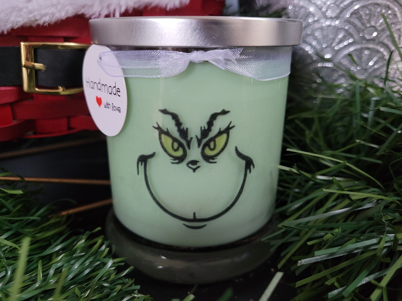 Grinch Soy 12 Oz Candle.grinch Decor.grinch Christmas.grinch Candle ...