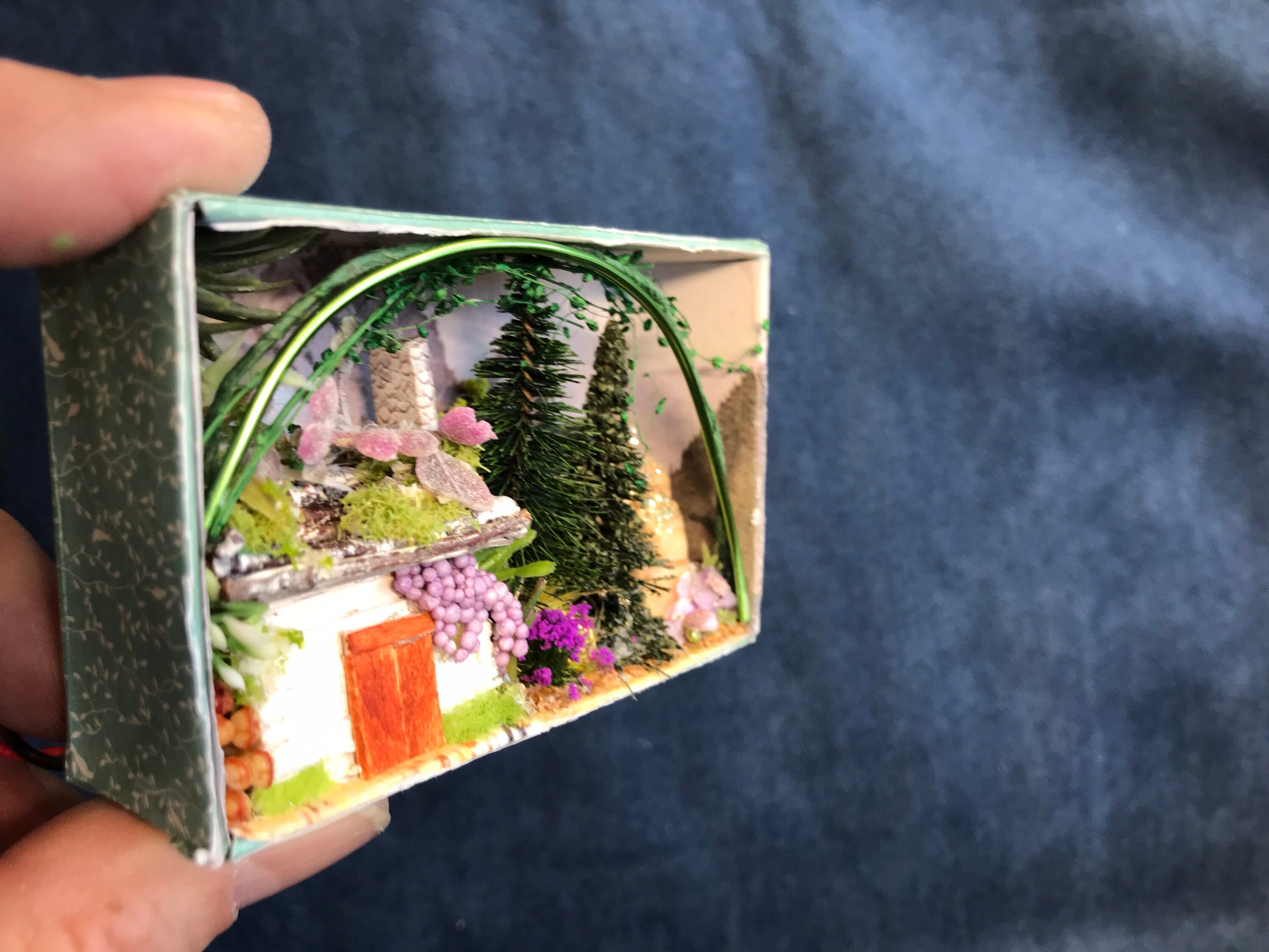 Miniature Mountain Cabin, Log Cabin Diorama, Hunting Cabin Miniature ...