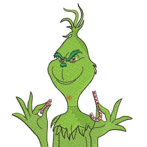 Grinch Double Applique Design. Grinch Offset Applique Design. - Etsy
