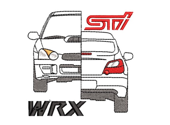 Subaru Impreza WRX STI Embroidery Design - Etsy