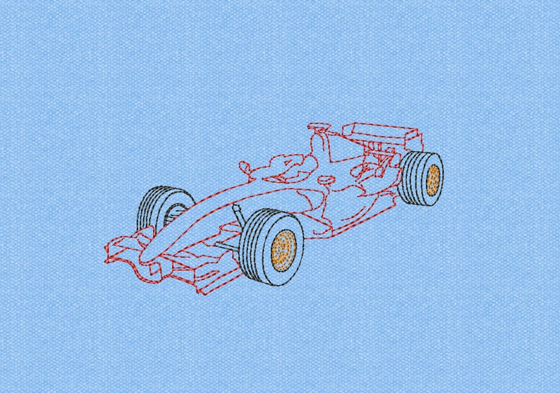 Formula 1 Machine Embroidery Design - Etsy