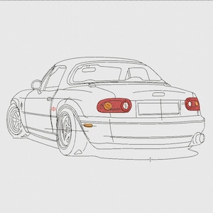 Mazda Miata Mx5 Embroidery Design - Etsy