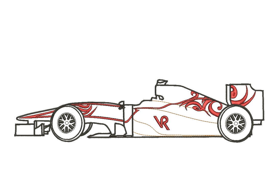 Formula 1 Machine Embroidery Design - Etsy