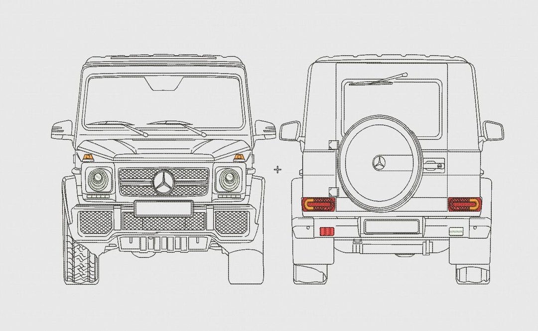Mercedes G Class Embroidery Design - Etsy