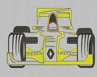 Formula 1 Machine Embroidery Design - Etsy
