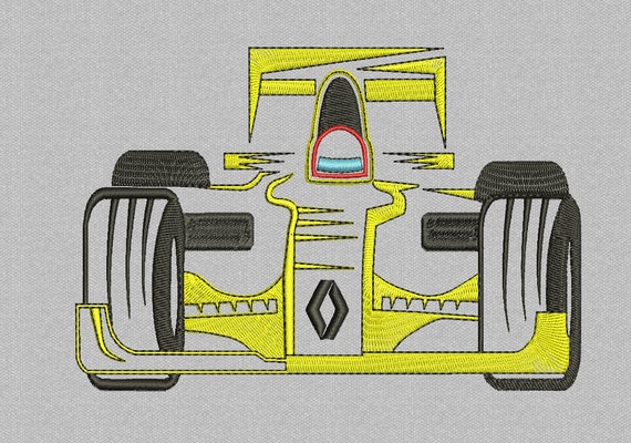Formula 1 Machine Embroidery Design | Etsy