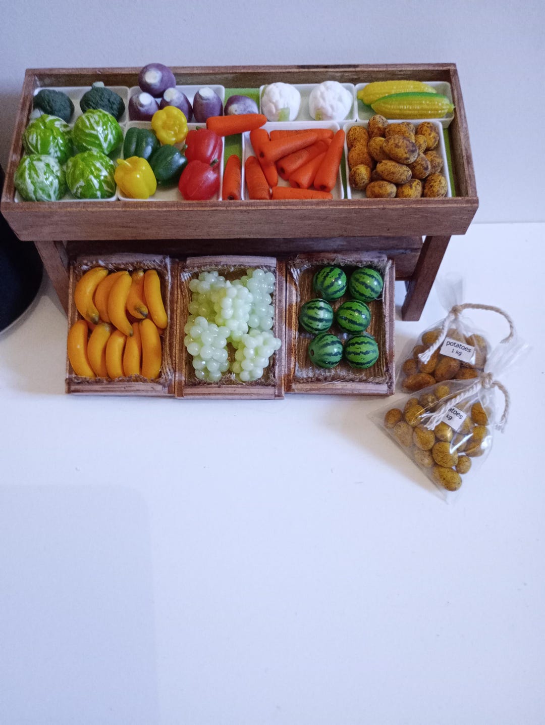 Miniature Fruit and Veg Stall for Dolls House - Etsy UK