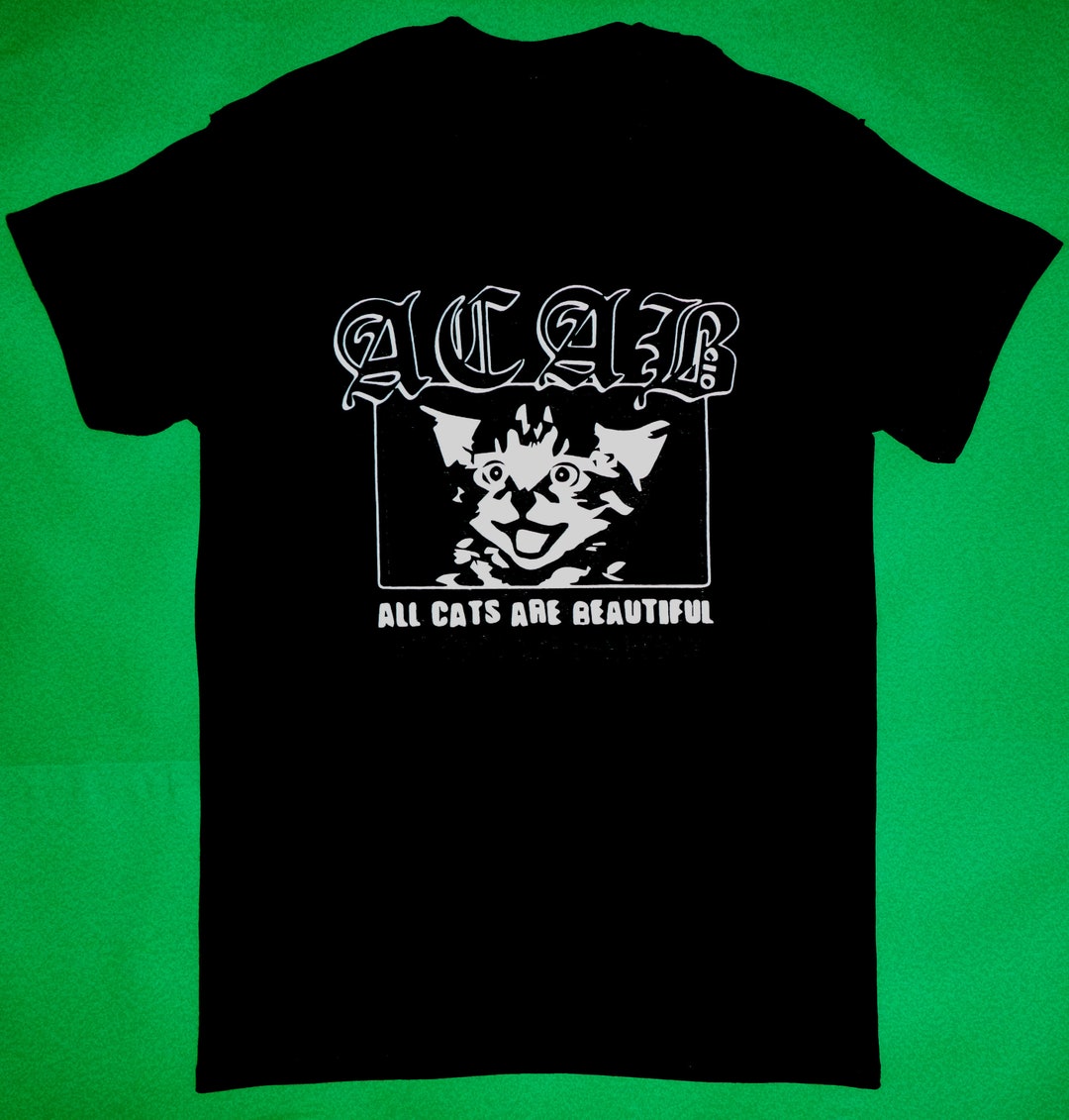 Acab Cat Shirt,anarchy Shirt,punk Shirt,punk Rock,punk Clothing,punk ...
