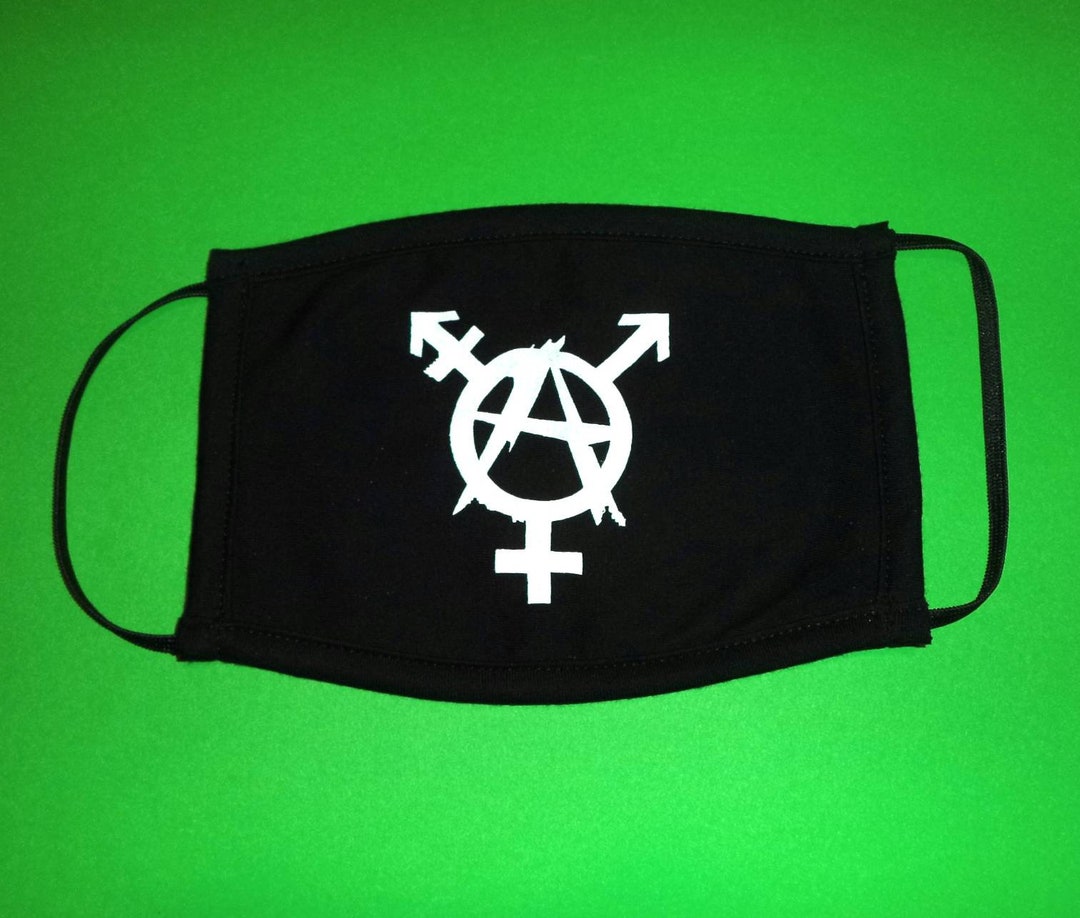 Trans Equal Face Mask,punk Mask,transgeder Symbol,noterfs.anarchy Mask ...