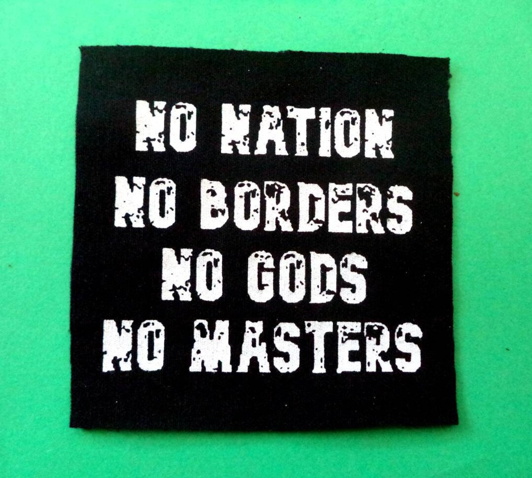 No Nation,no Borders,punk Patches,punk Accessories,antifa Patches ...