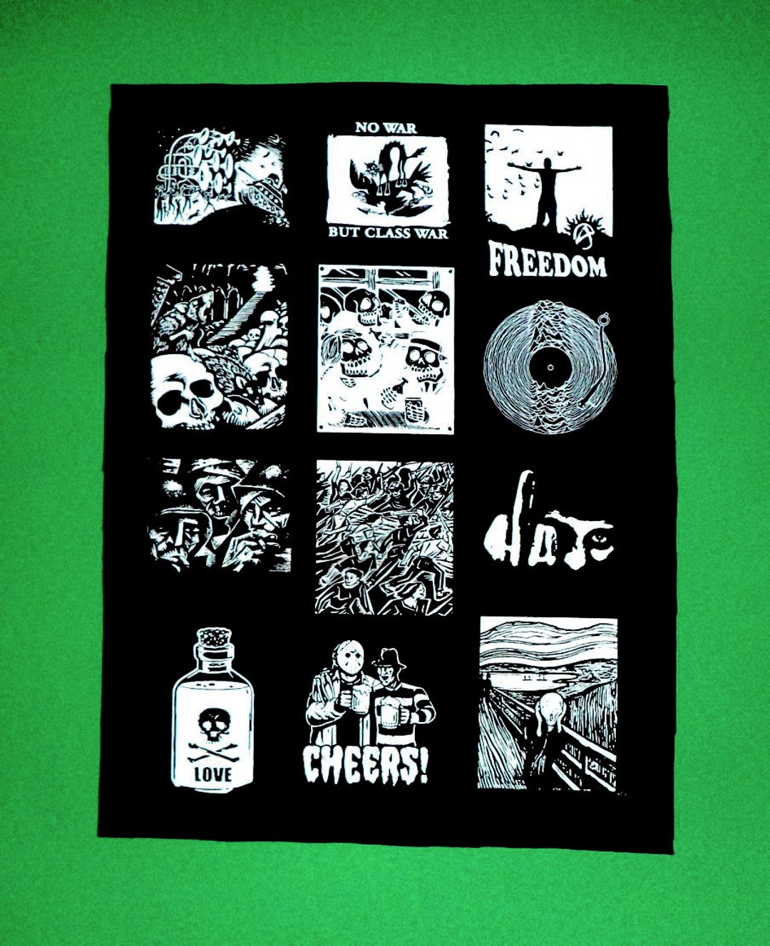 Punk Patch-set Punk Patch-punk Band-antifa Patch-political Patch ...