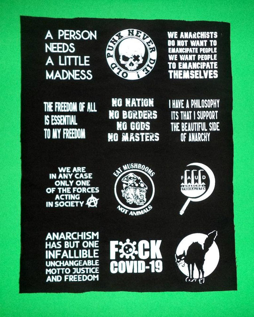 Punk Patches-set Punk Patches-punk Bands--antifa Patch-political Patch ...