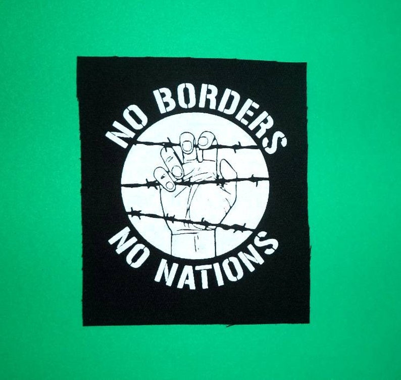 No Borders No Nations-punk Patches-punk Bands-punk - Etsy