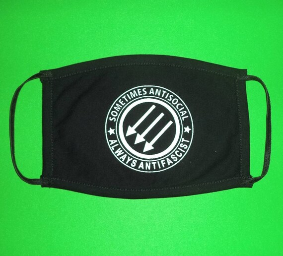 Sometimes Antisocial-face Mask-punk Mask-anarchy Mask-punk | Etsy