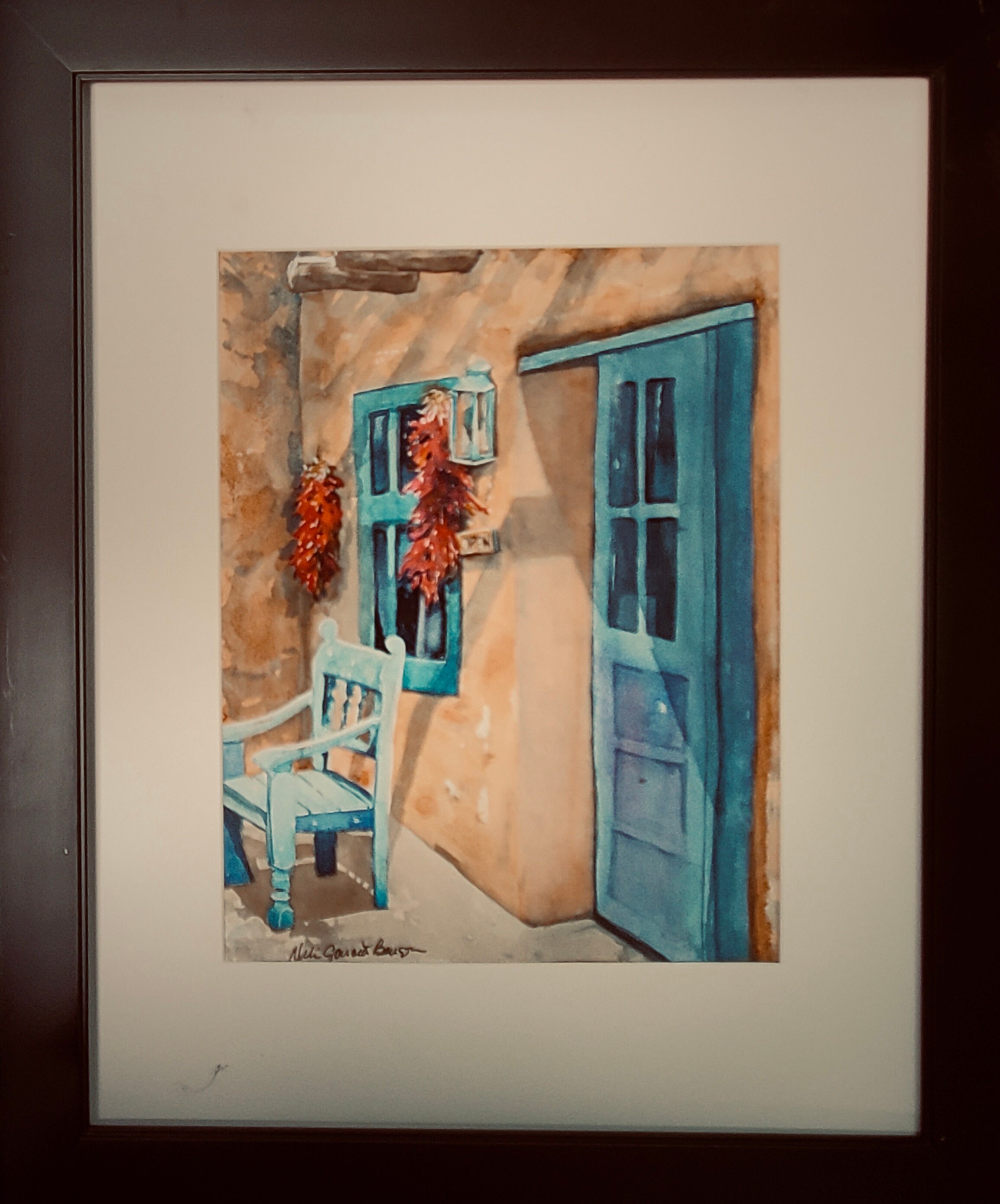 Santa Fe Adobe Watercolor/ Southwest Art/ New Mexico Art/ Colorful ...