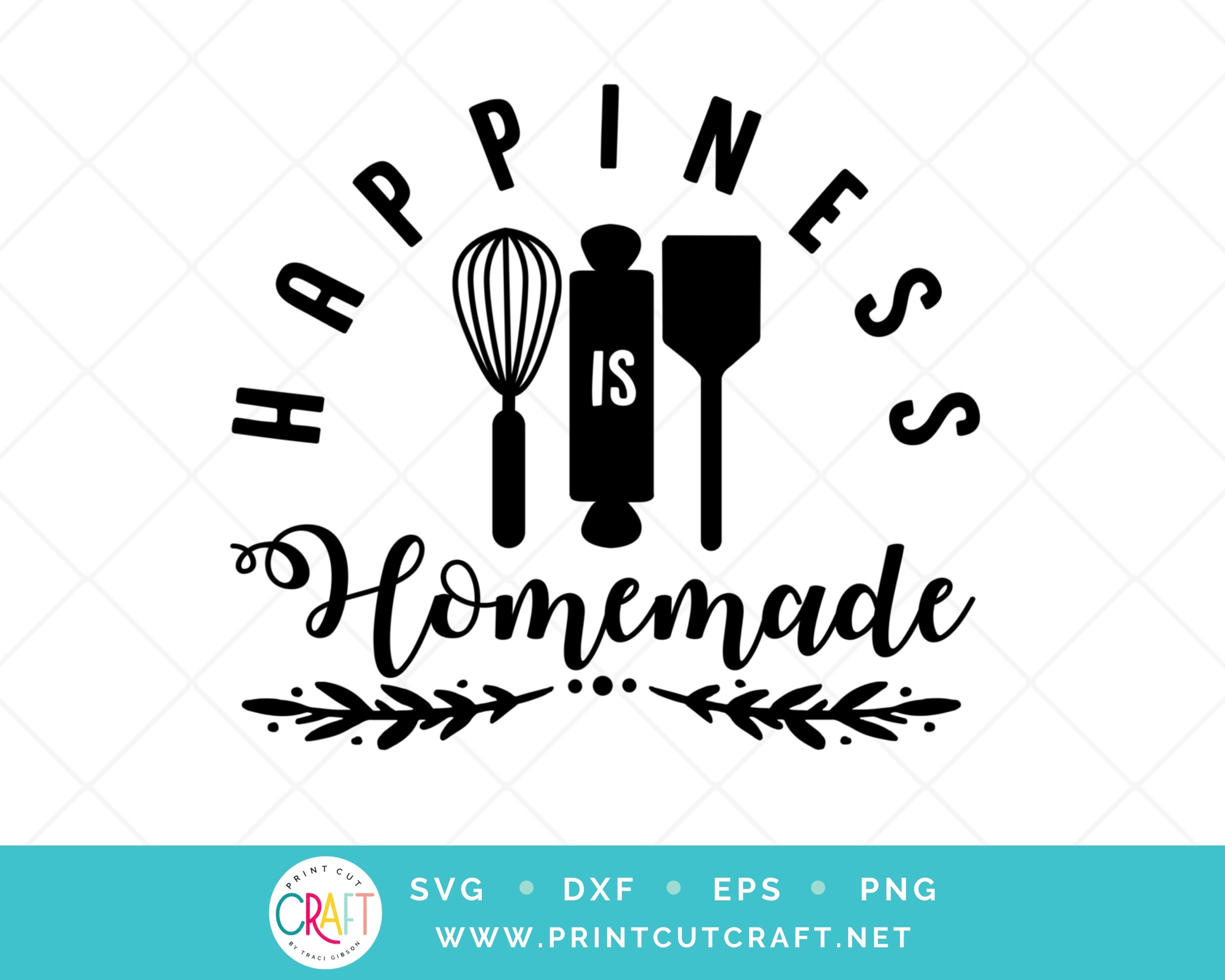 SVG Cut File Happiness Is Homemade Card Making & Stationery Paper ...