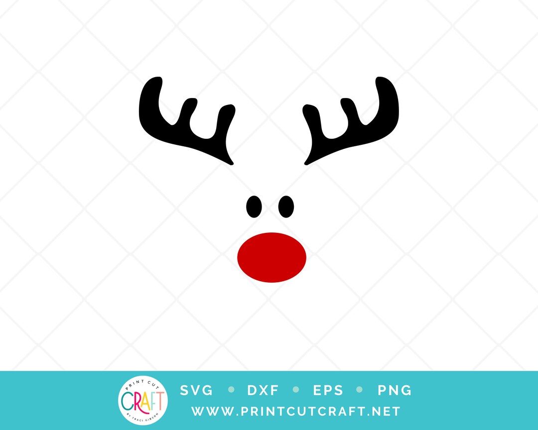 Reindeer Face SVG PNG New Years Christmas Holiday Cut File Clip Art Set ...