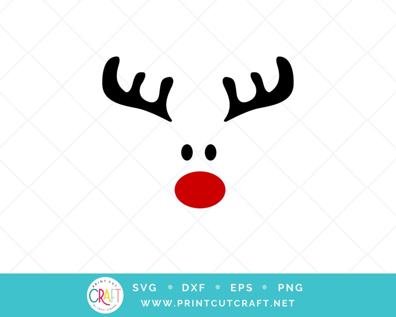 Reindeer Face SVG PNG New Years Christmas Holiday Cut File Clip Art Set ...