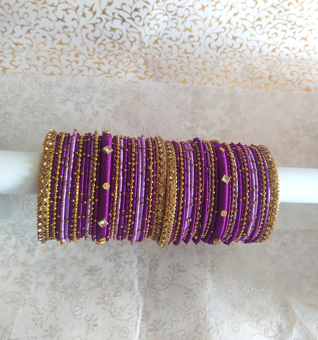 Handmade Silk Thread Bangles: Set of 54 Party Bangles - Etsy